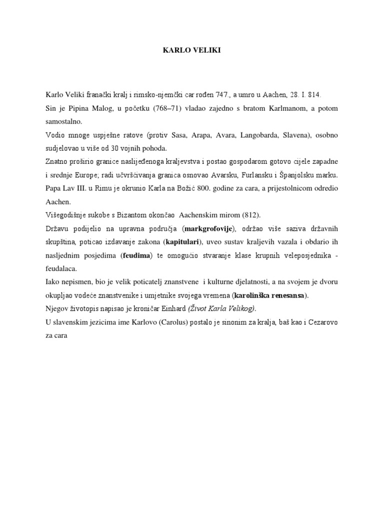 Karlo Veliki | PDF