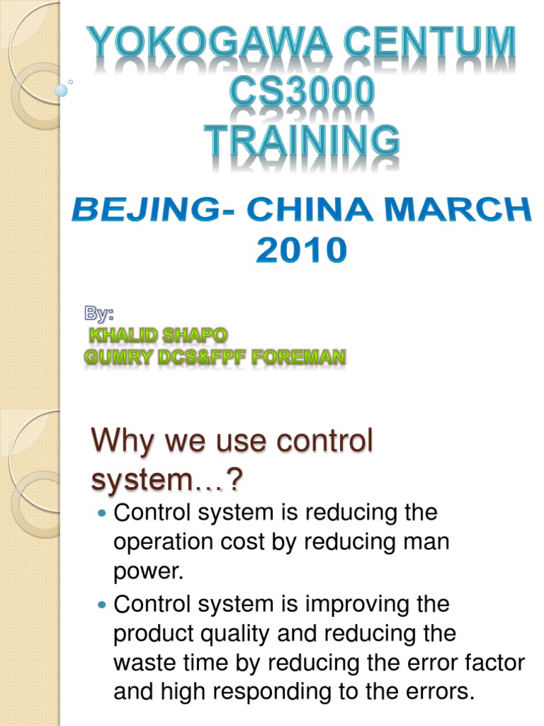 Yokogawa Centum CS3000 | PDF | Programmable Logic Controller ...