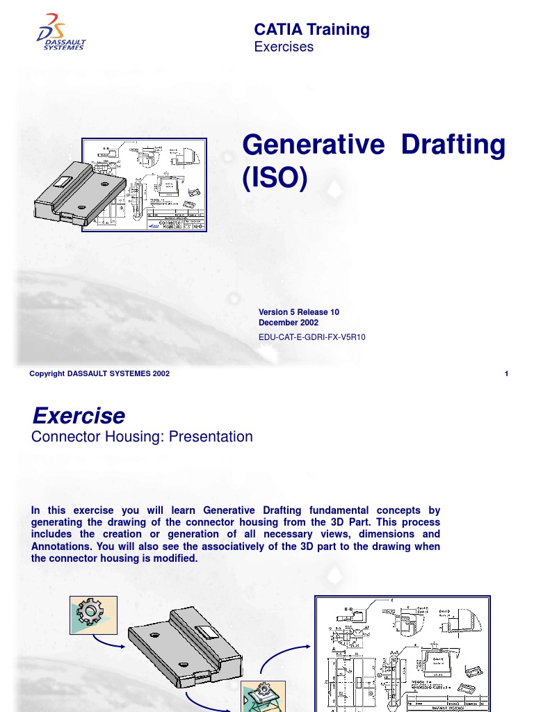 Generative Drafting (ISO) : CATIA Training | PDF | Computing ...