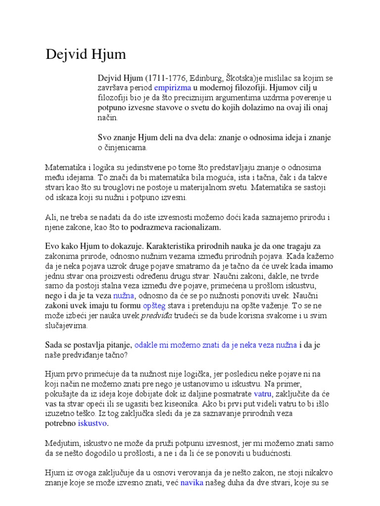 Dejvid Hjum | PDF