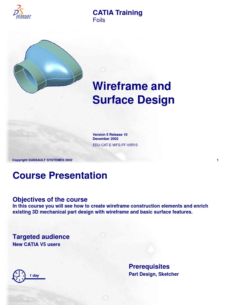 Wireframe and Surface Design: CATIA Training | PDF | Tangent | Curvature