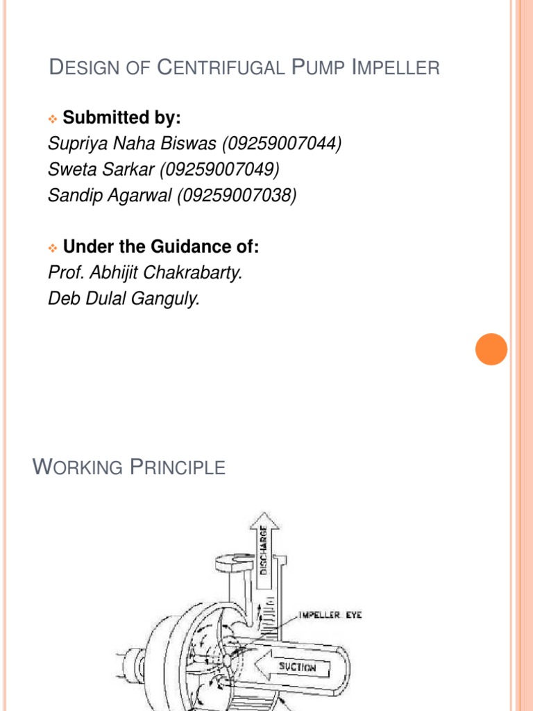 Design of Centrifugal Pump - Impeller | PDF | Pump | Fluid Dynamics