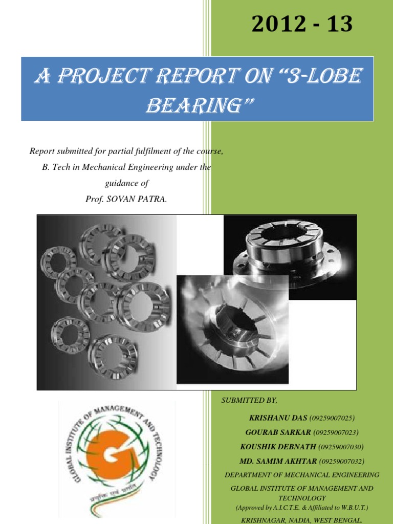3 - Lobe Bearing - Main PDF | PDF | Turbulence | Bearing (Mechanical)