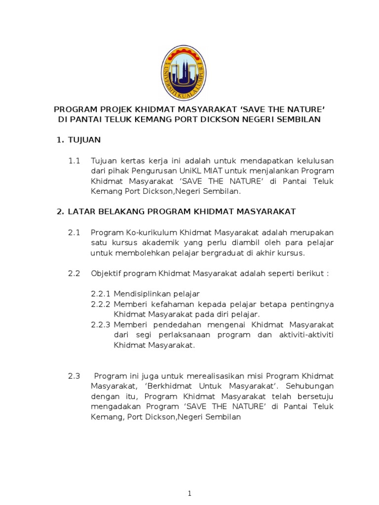 Proposal Khidmat Masyarakat | PDF