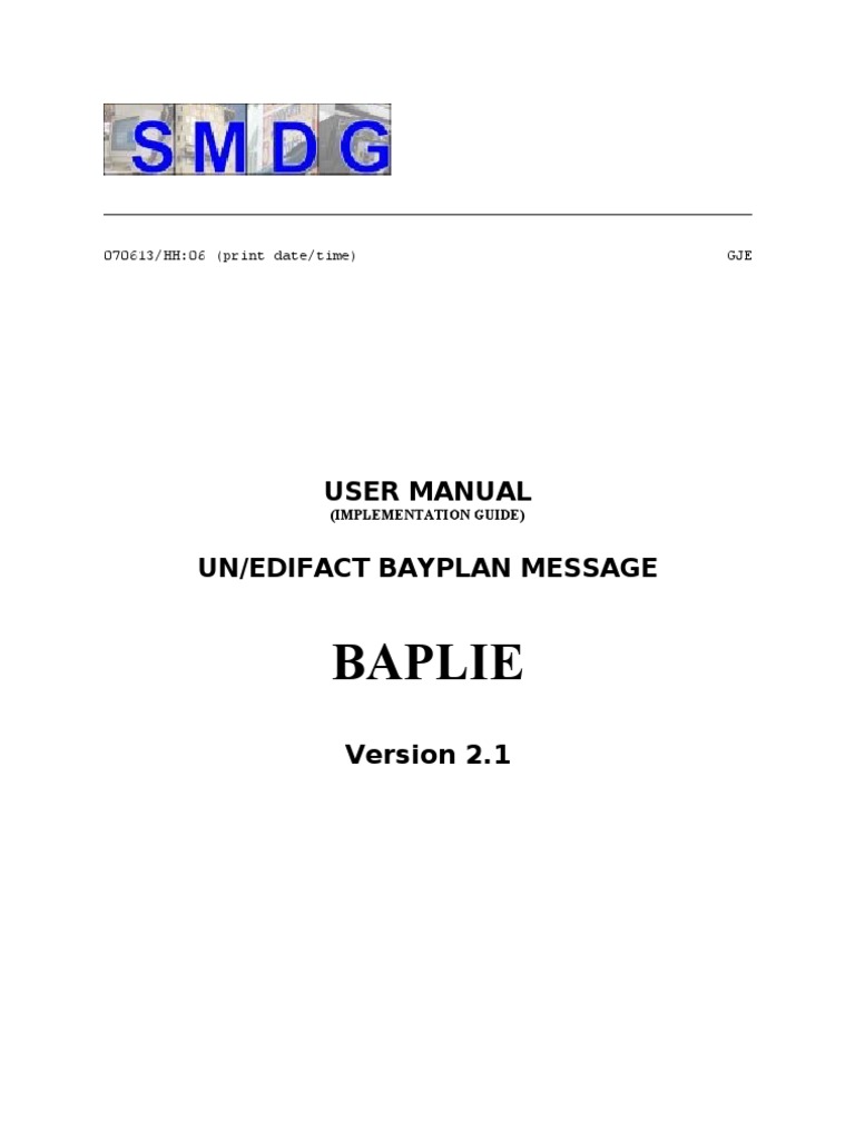 Baplie: User Manual Un/Edifact Bayplan Message | PDF | Flammability ...