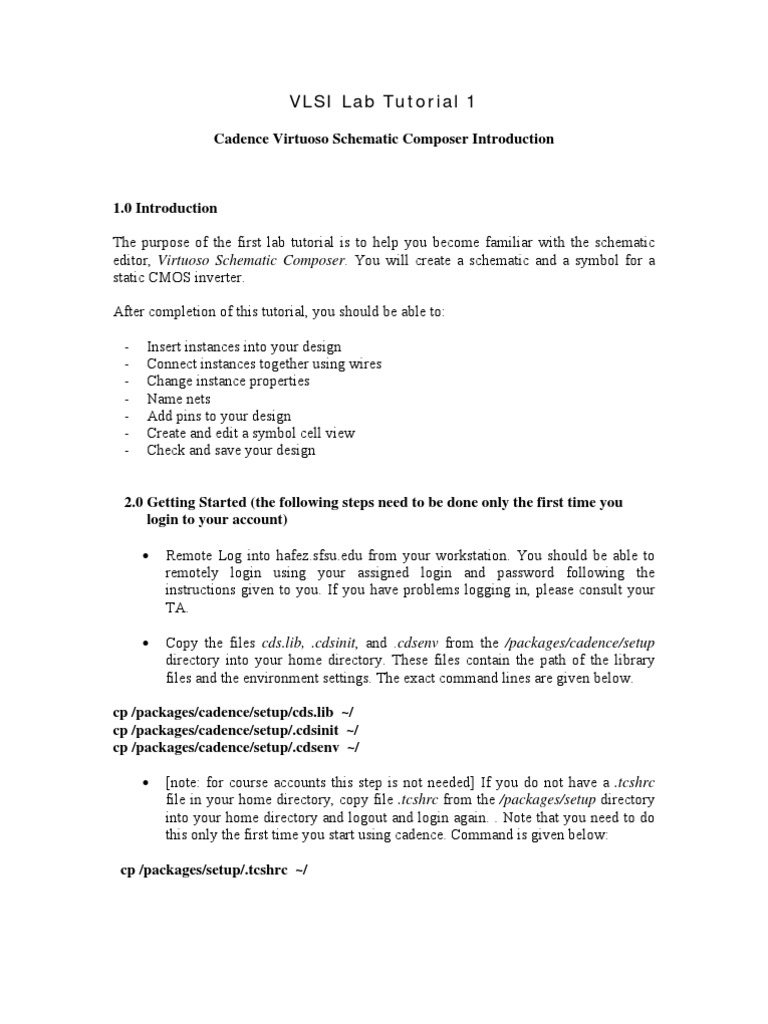 Cadence Virtuso Schematic Editor | PDF | Point And Click | Library (Computing)