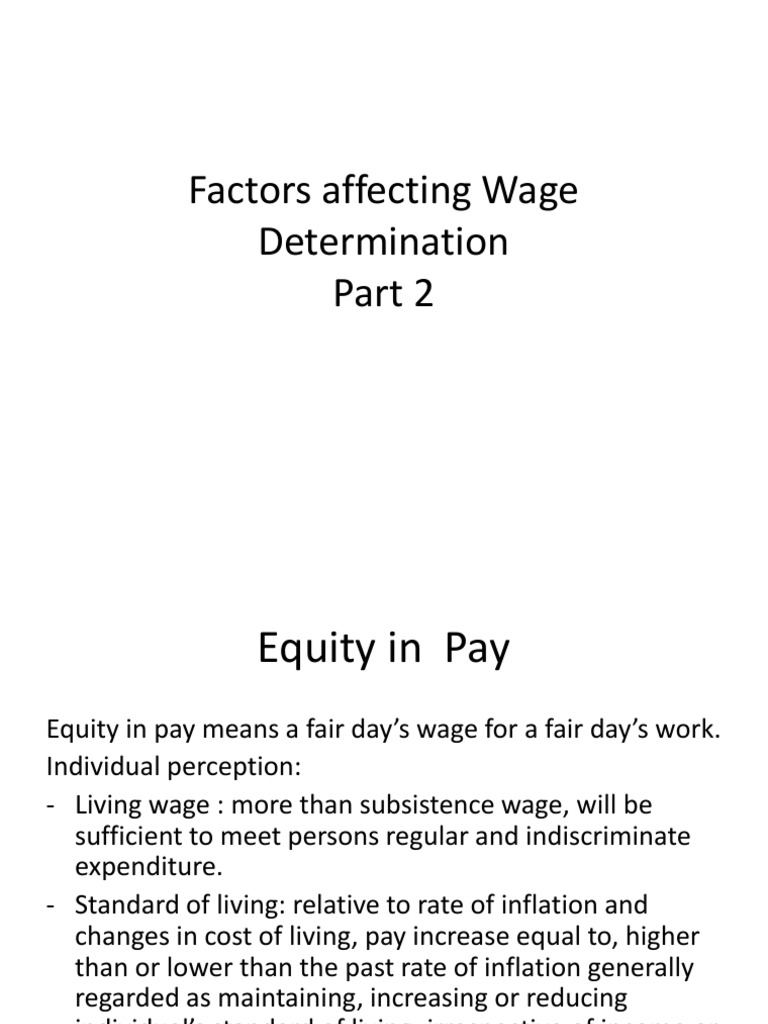Factors Affecting Wage Determination Part2 | PDF | Wage | Labour Economics