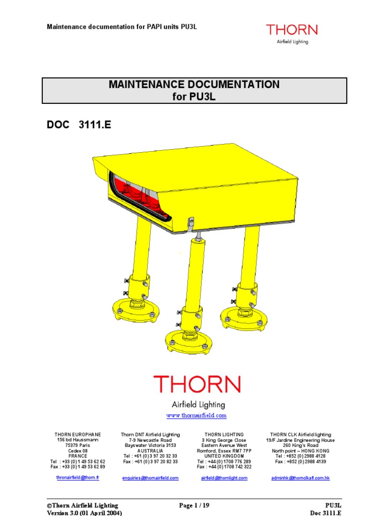THORN PAPI Lights Maintenance Manual | PDF | Switch | Relay