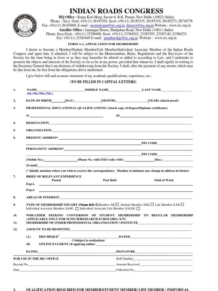 IRC form | Government | Politics | Free 30-day Trial | Scribd