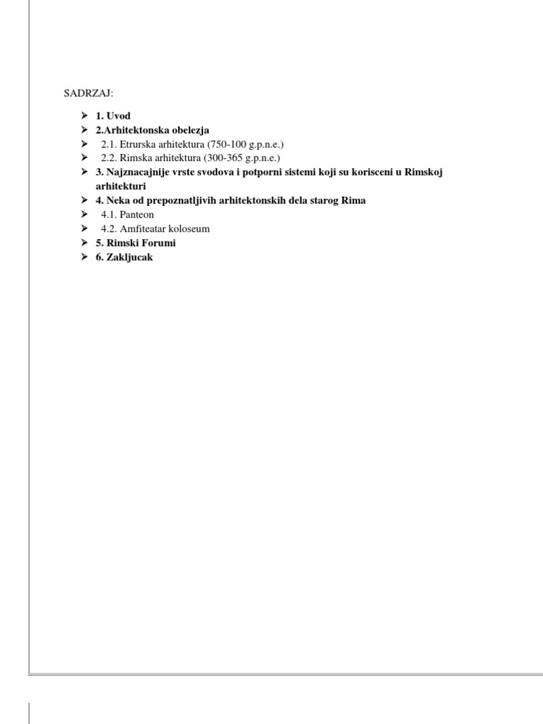 Arhitektura Starog Rima | PDF