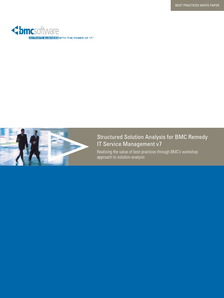 Structured Solution Analysis For BMC Remedy IT Service Management V 7 ...