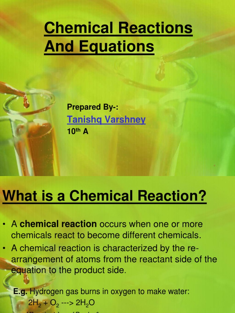 Chemical Reactions Explained | PDF | Chemical Reactions | Redox