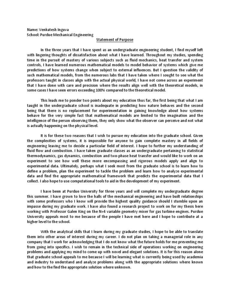 Statement of Purpose | Experiment | Mathematical Model
