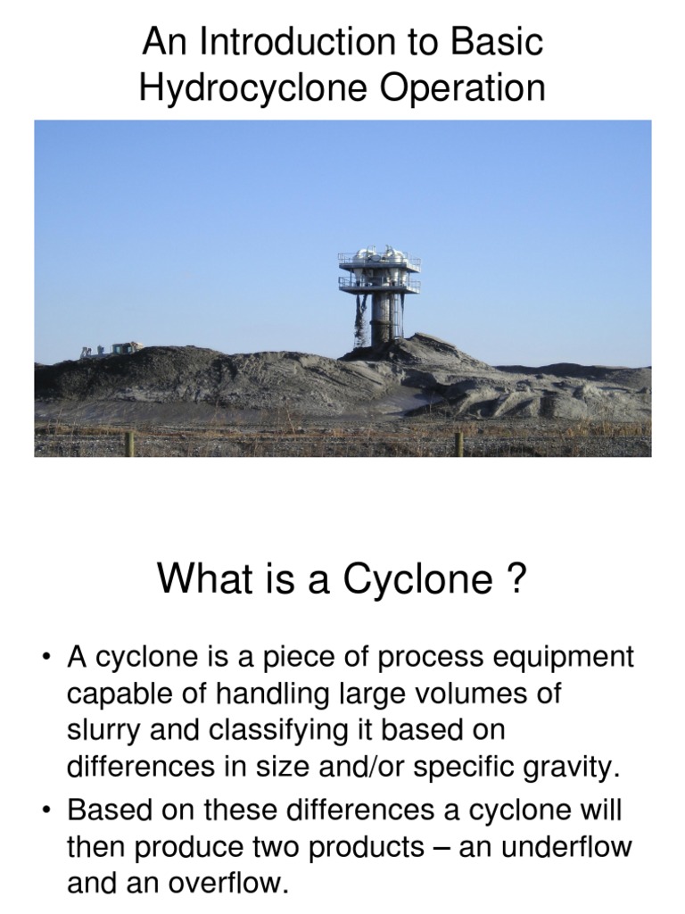 Basic Hydrocyclone Operation | Chemical Engineering | Mechanical ...