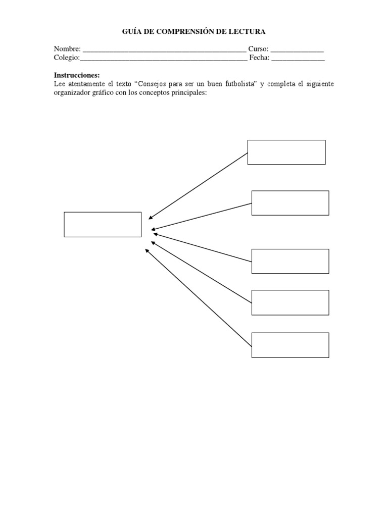 Guía de Comprensión Lectora para 4º Grado | PDF | Asociación de Futbol ...