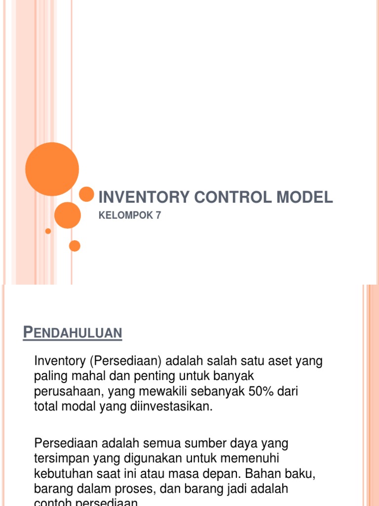 Inventory Control Model | PDF | Bisnis | Teknologi & Rekayasa