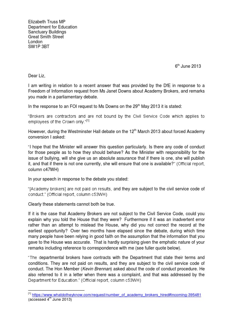 Letter To Liz Truss | PDF | Public Law | Justice