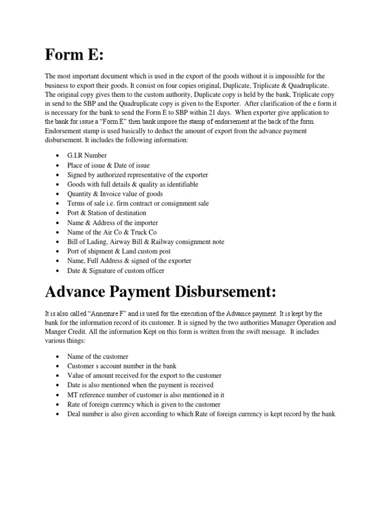 Advance Payment Disbursement Process | PDF | Invoice | Cargo