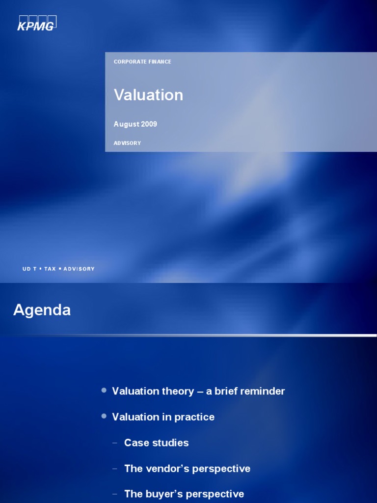 Valuation KPMG Ivca | PDF | Cost Of Capital | Discounted Cash Flow