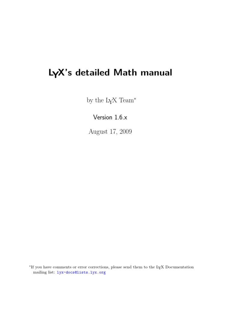 LYX Math Editor | PDF