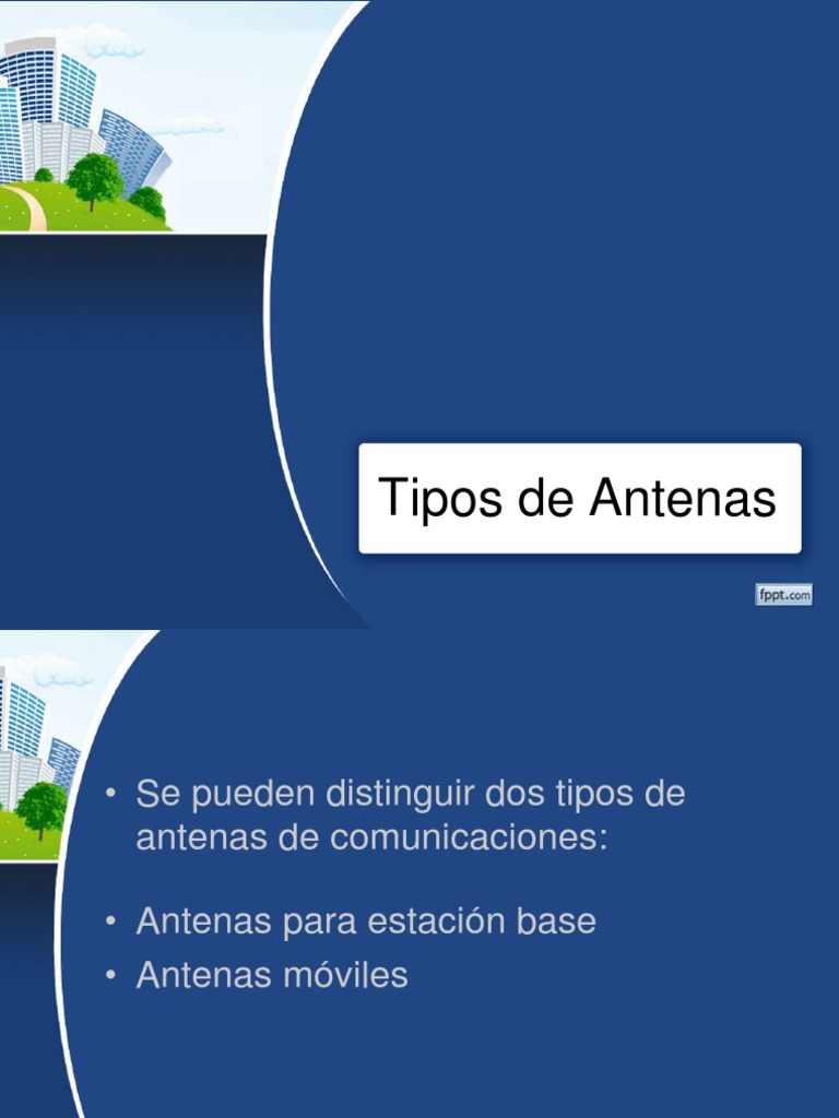 Presentacion Tipos de Antenas PDF | PDF | Antena (Radio) | Radiodifusión