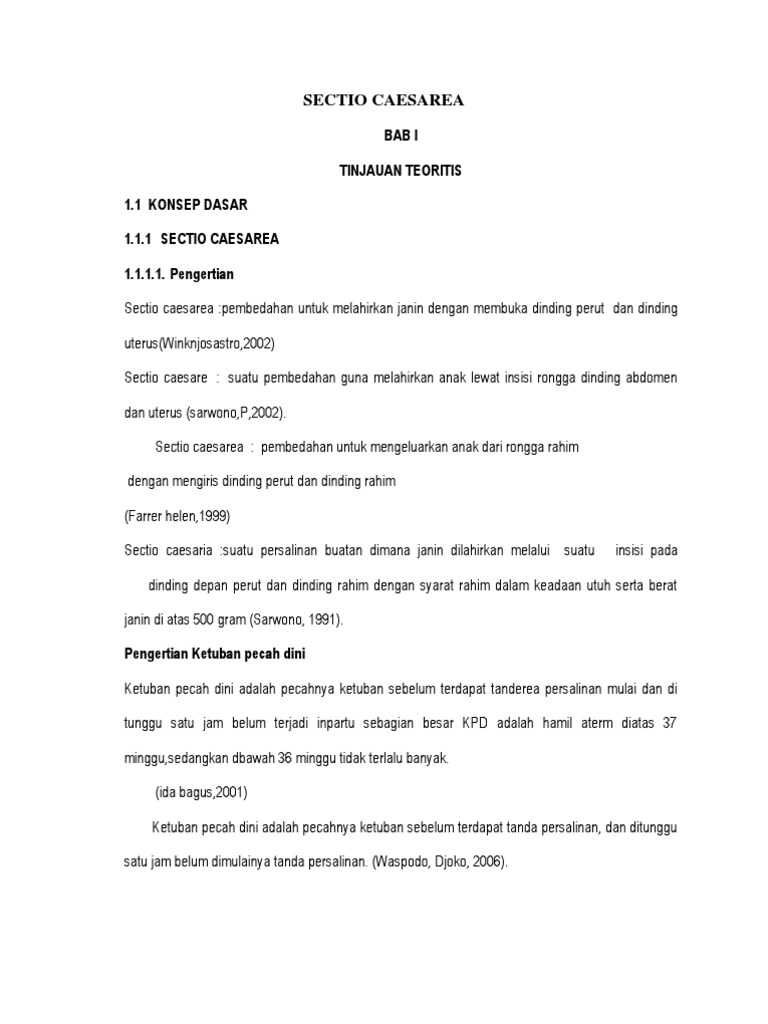 Sectio Caesarea | PDF