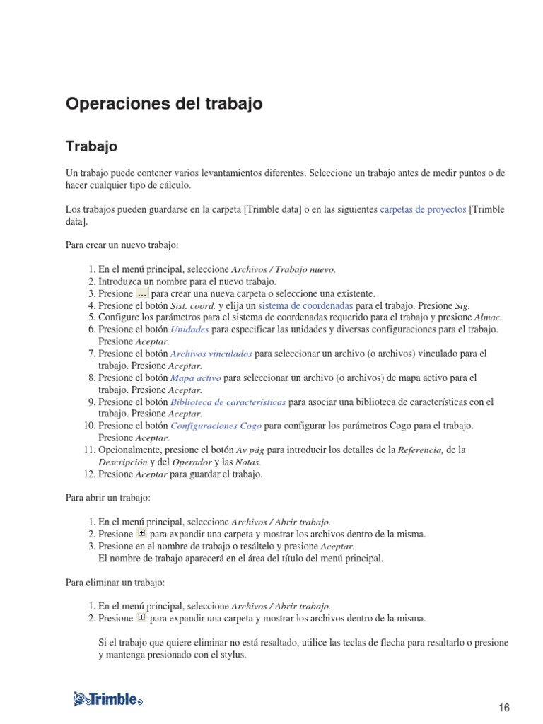 Trimble - Digital Fieldbook - M3 Manual Usuario PDF | PDF | Archivo de ...