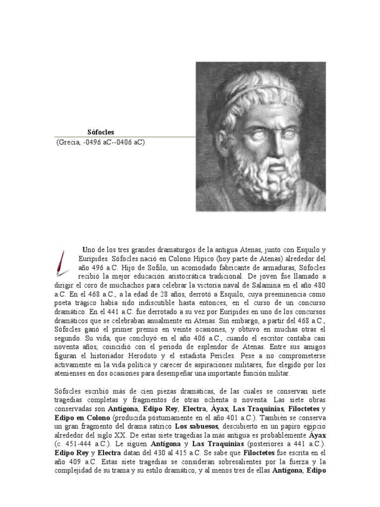 Sófocles | PDF | Sófocles | Tragedia griega