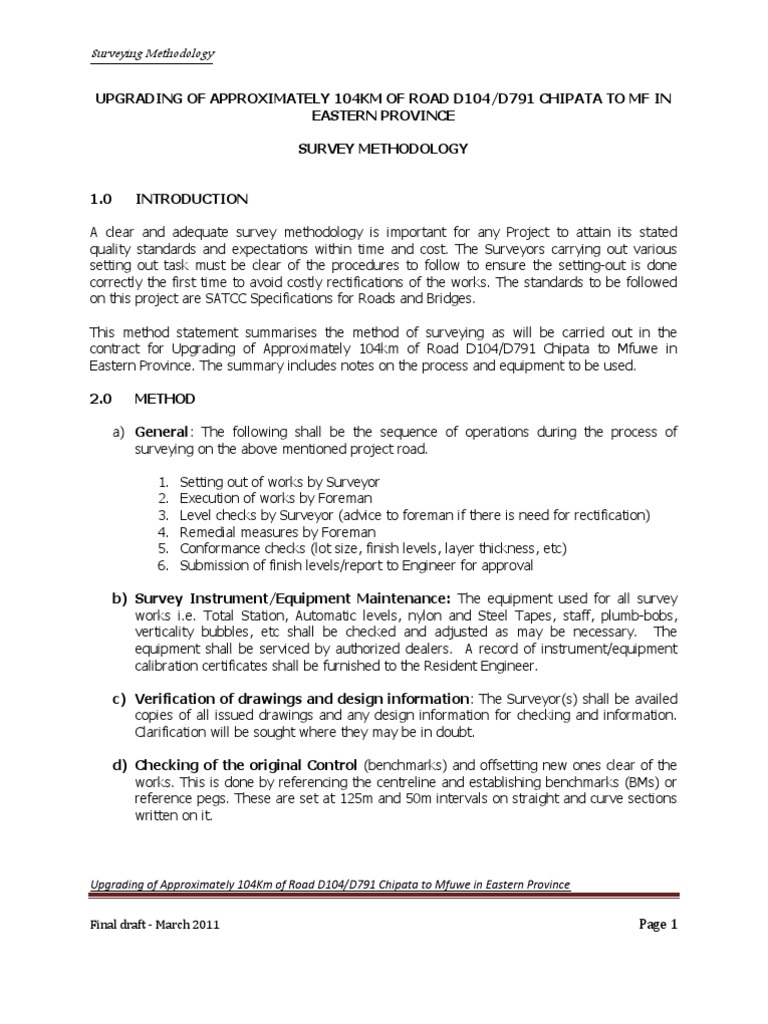 Surveying Methodology | PDF