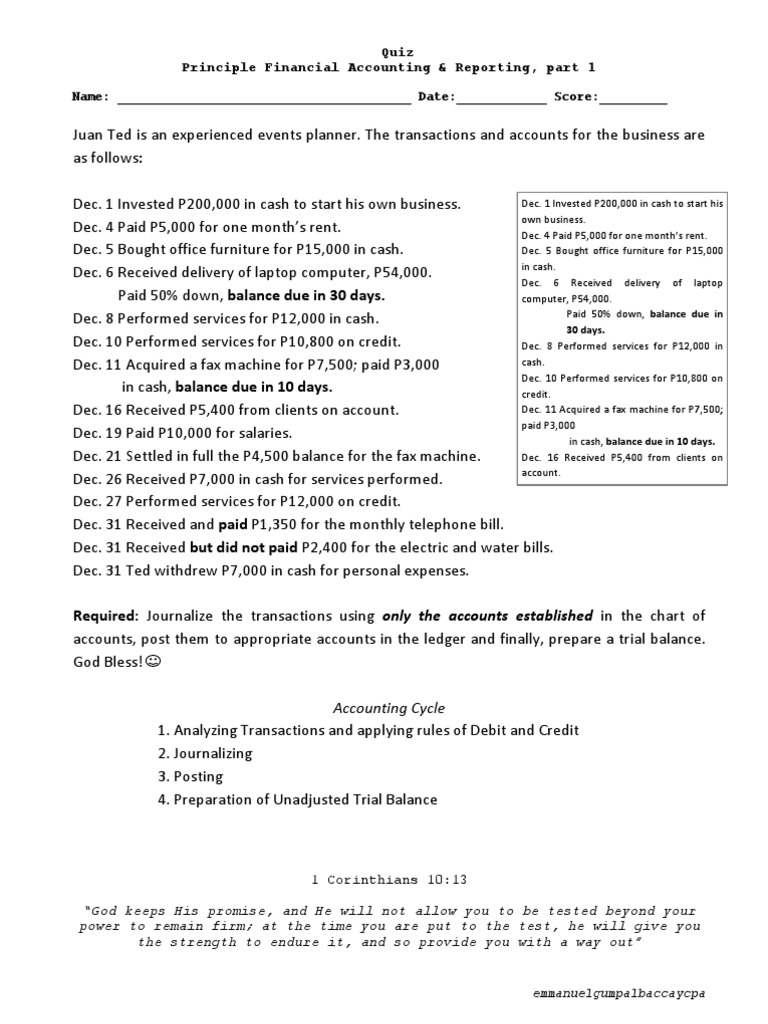 It Quiz Journal Entries | PDF | Debits And Credits | Corporate Jargon