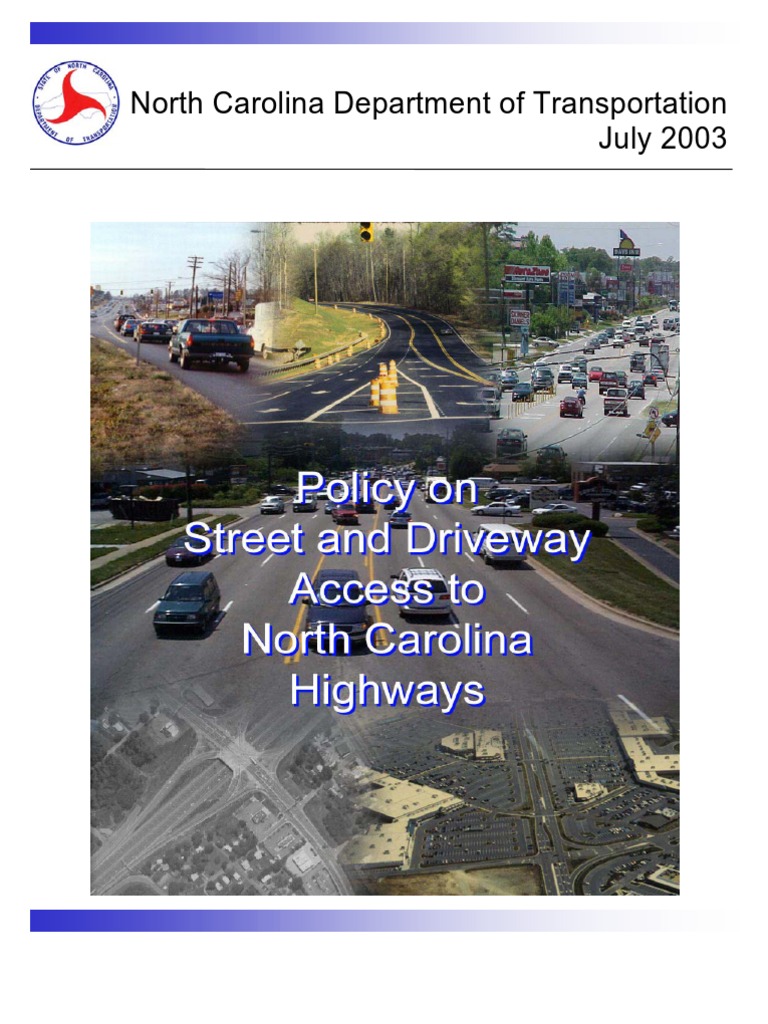 Policy On Street and Driveway Access | PDF | Traffic | United States ...