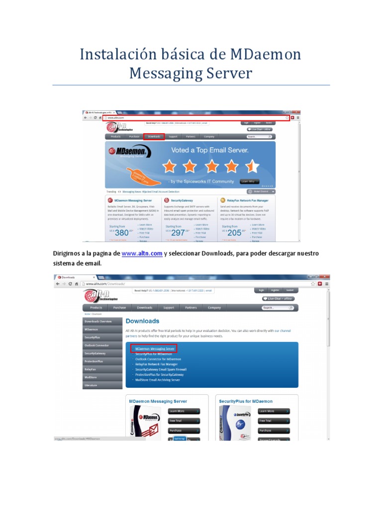 MDaemon Messaging Server | PDF | Dirección IP | sistema de nombres de dominio