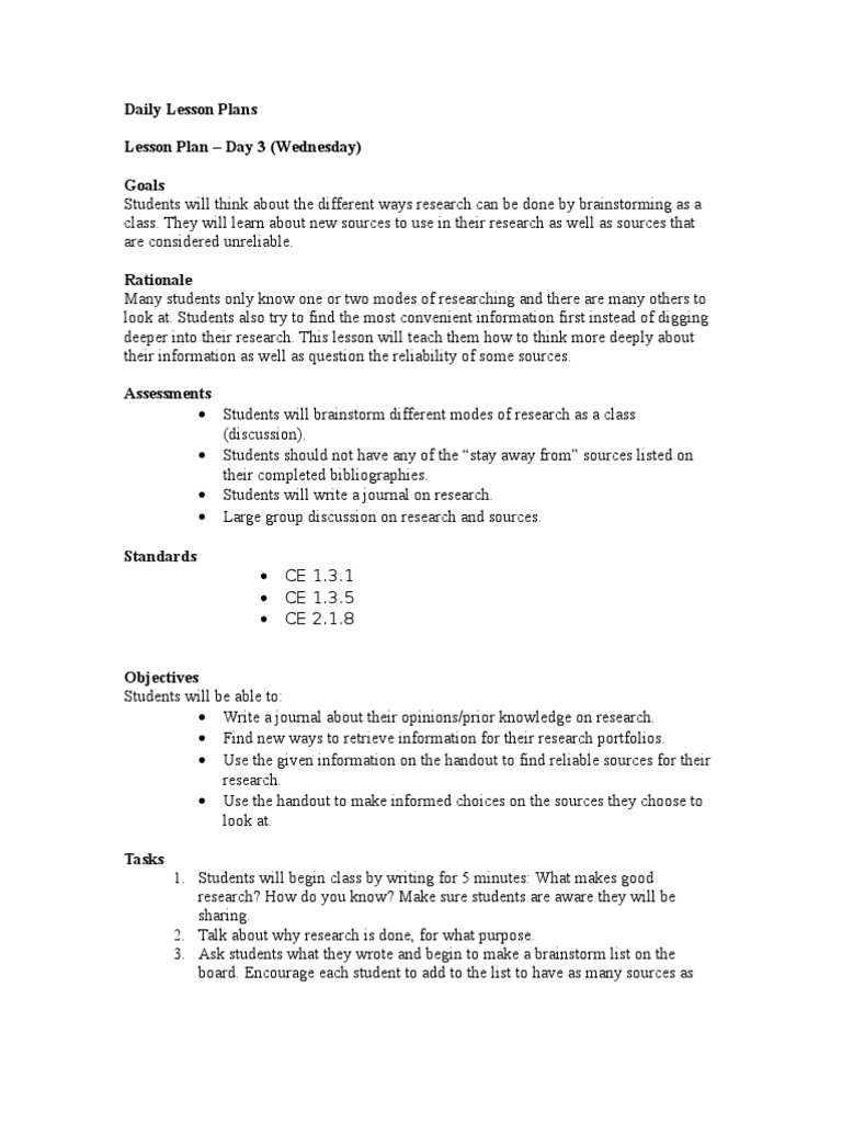 Day 3 Lesson Plan | PDF | Lesson Plan | Communication