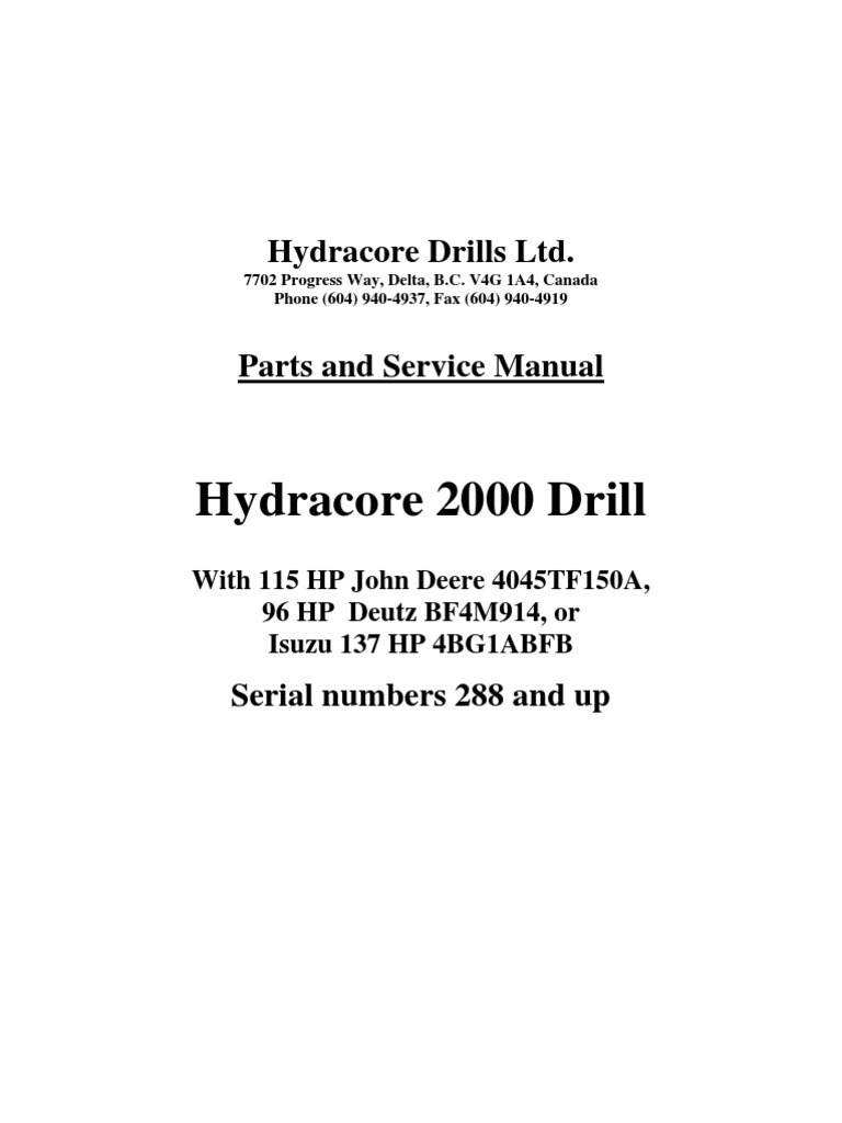 Manual Hydracore 2000 | PDF | Valve | Pump