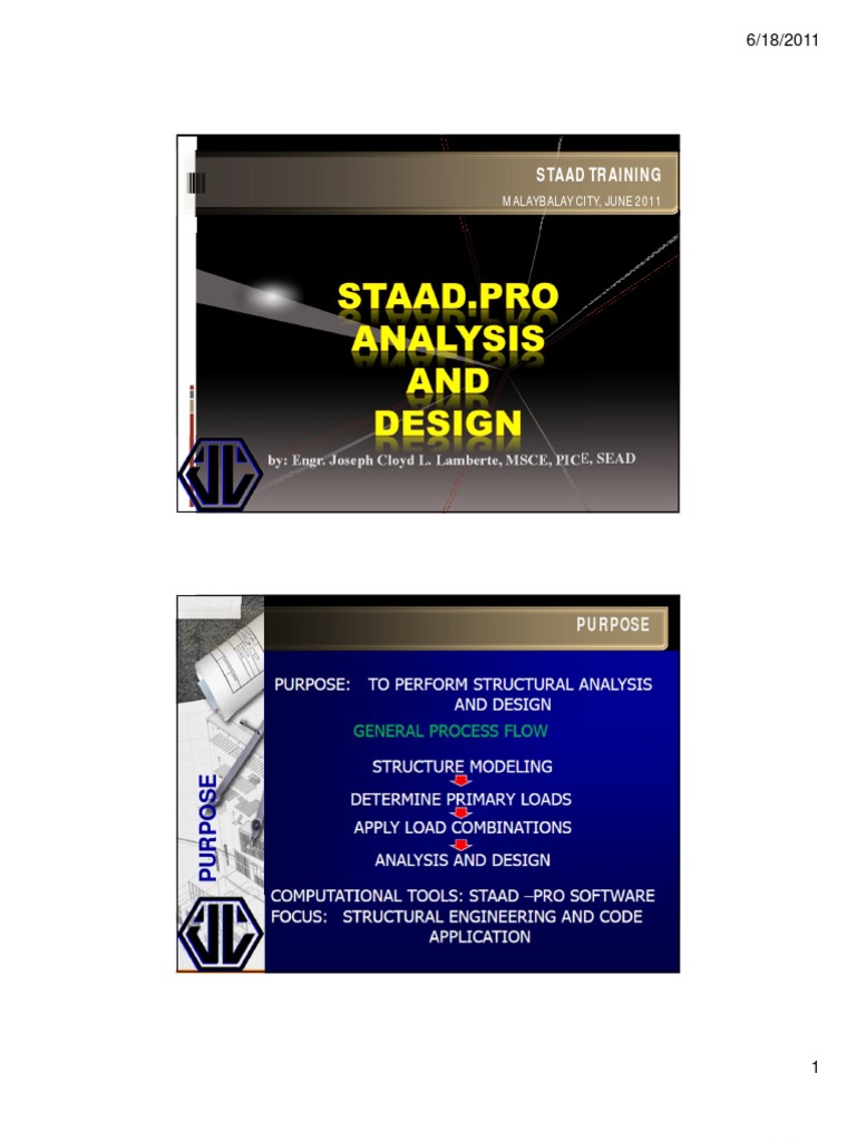 Staad Training - Module 1 - Malaybalay City June 2011 - Portrait Format ...