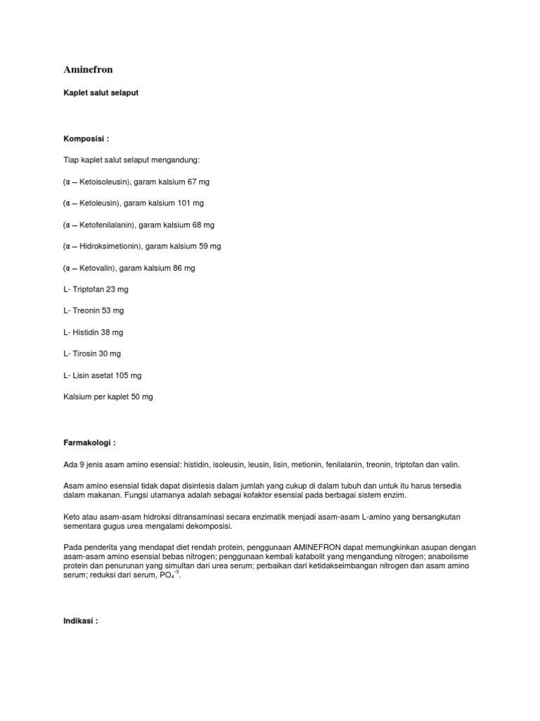 Aminefron | PDF | Kesehatan Holistik | Sains & Matematika
