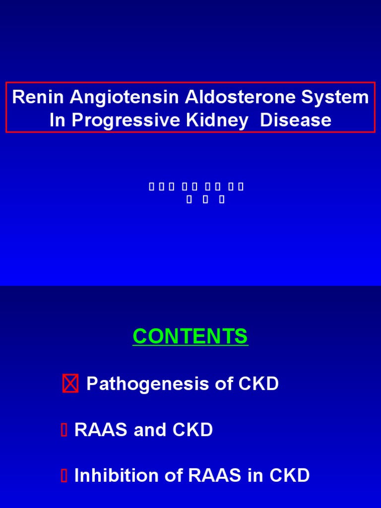 RAAS CKD Progression | Chronic Kidney Disease | Angiotensin