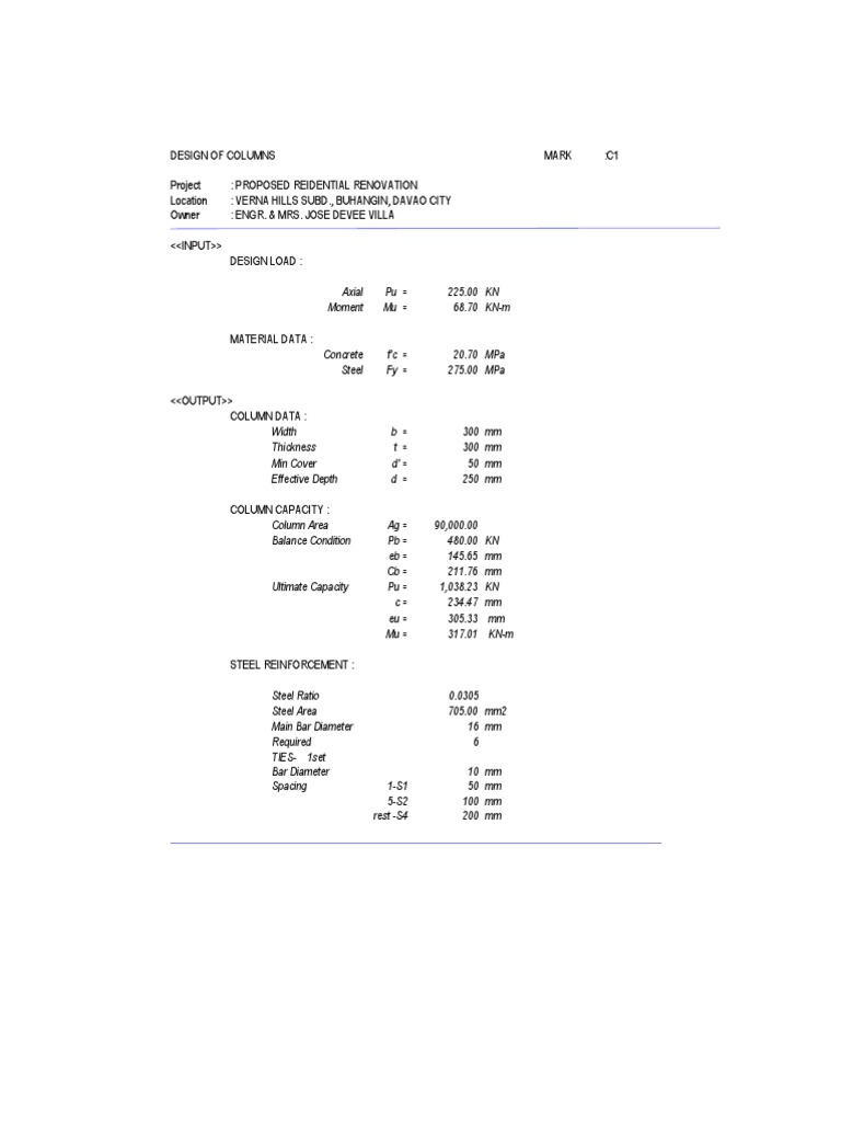 Column Design | PDF | Column | Beam (Structure)