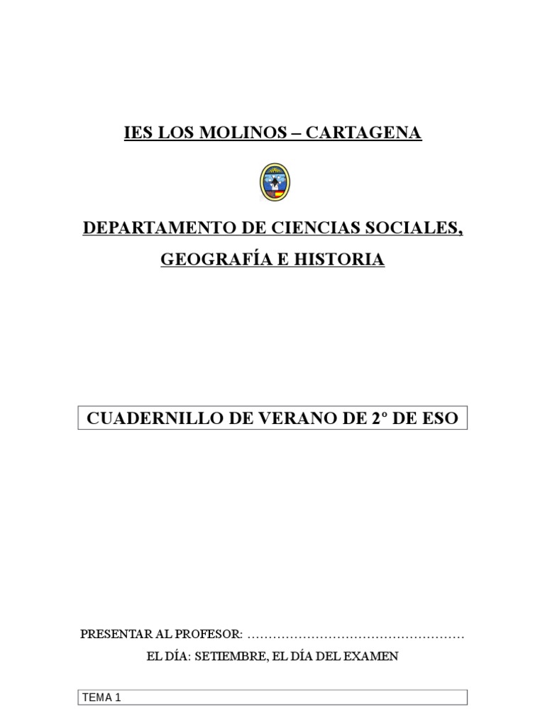 Cuadernillo de Verano2ºeso | PDF | Feudalismo | Baja Edad Media