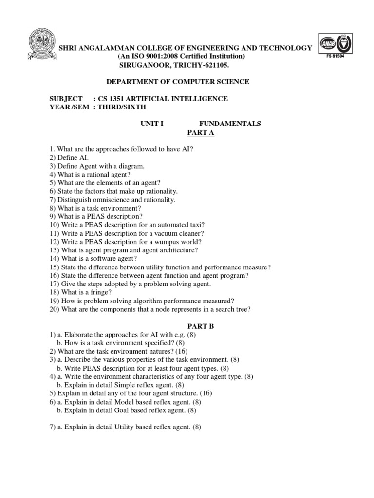 Artificial Intelligence Course Outline | PDF | Artificial Intelligence ...