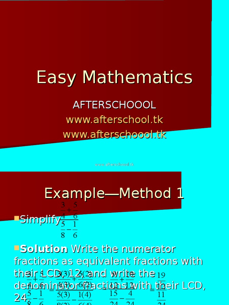 Maths Made Easy | PDF