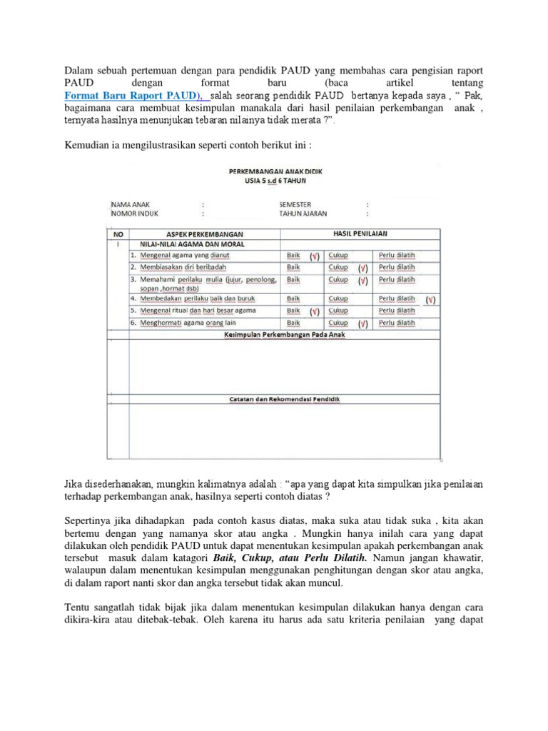 Dalam Sebuah Pertemuan Dengan para Pendidik PAUD Yang Membahas Cara ...