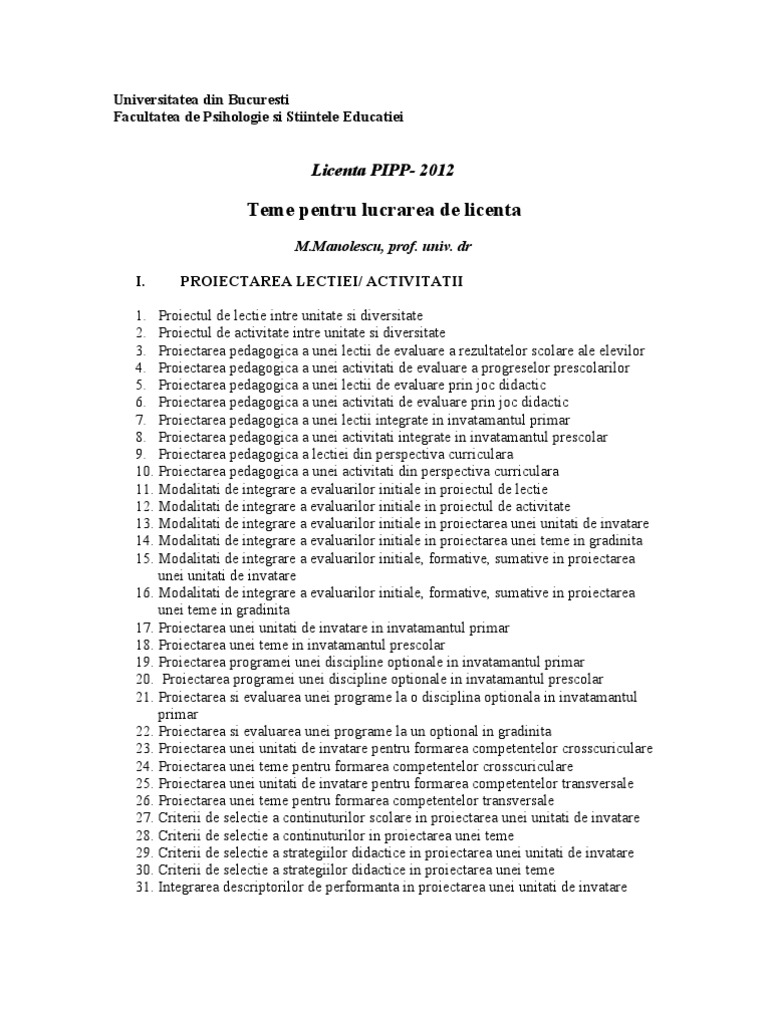 Licenta PIPP - Teme MM - Oct 2012 | PDF