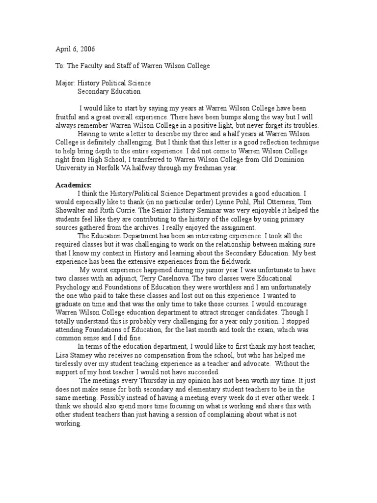 Senior Letter | PDF | Teachers | Dormitory