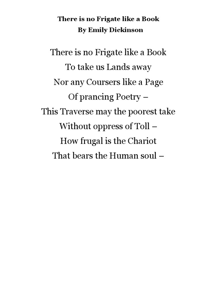 There Is No Frigate Like A Book | PDF