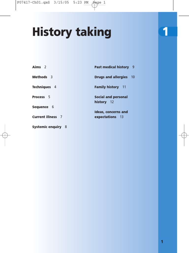 History Taking | Medical Diagnosis | Pharmaceutical Drug