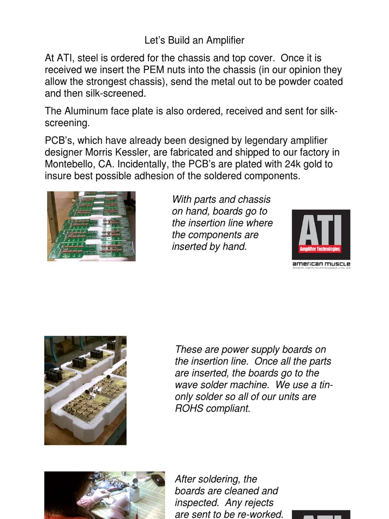 ATI Amplifier Production Process | PDF | Technology & Engineering