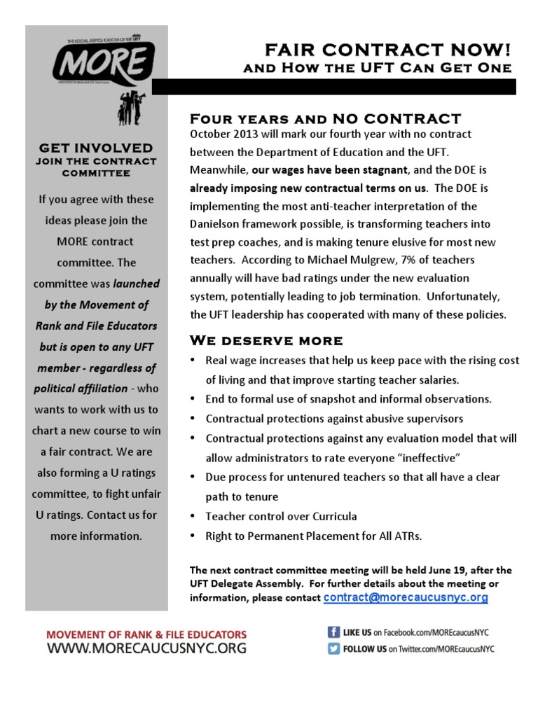 Fair Contract Now Final | PDF | Government