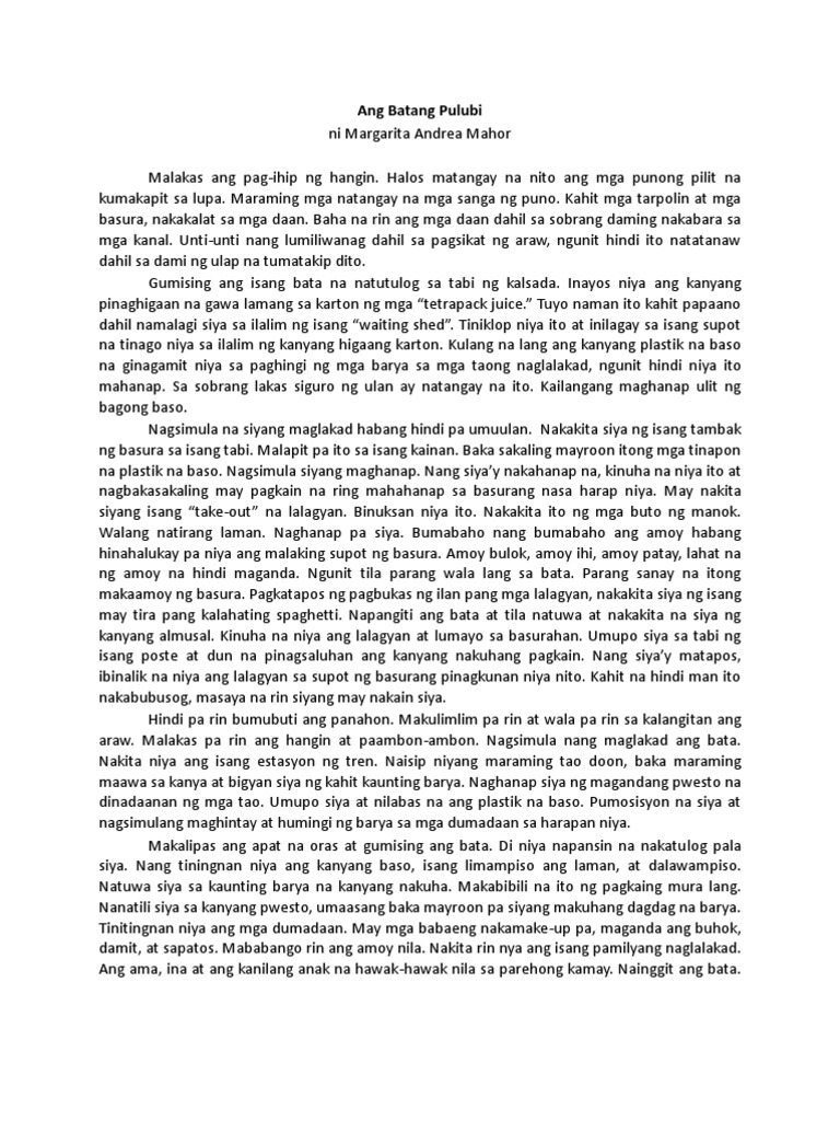Ang Batang Pulubi | PDF