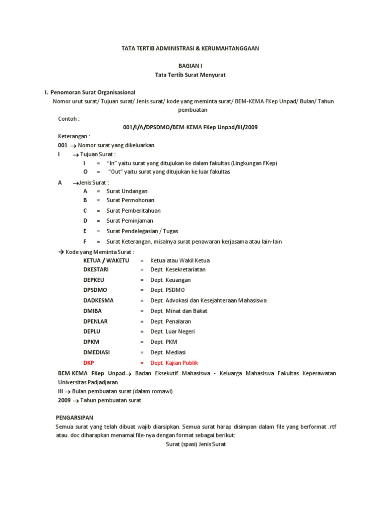 Tata Tertib Administrasi | PDF